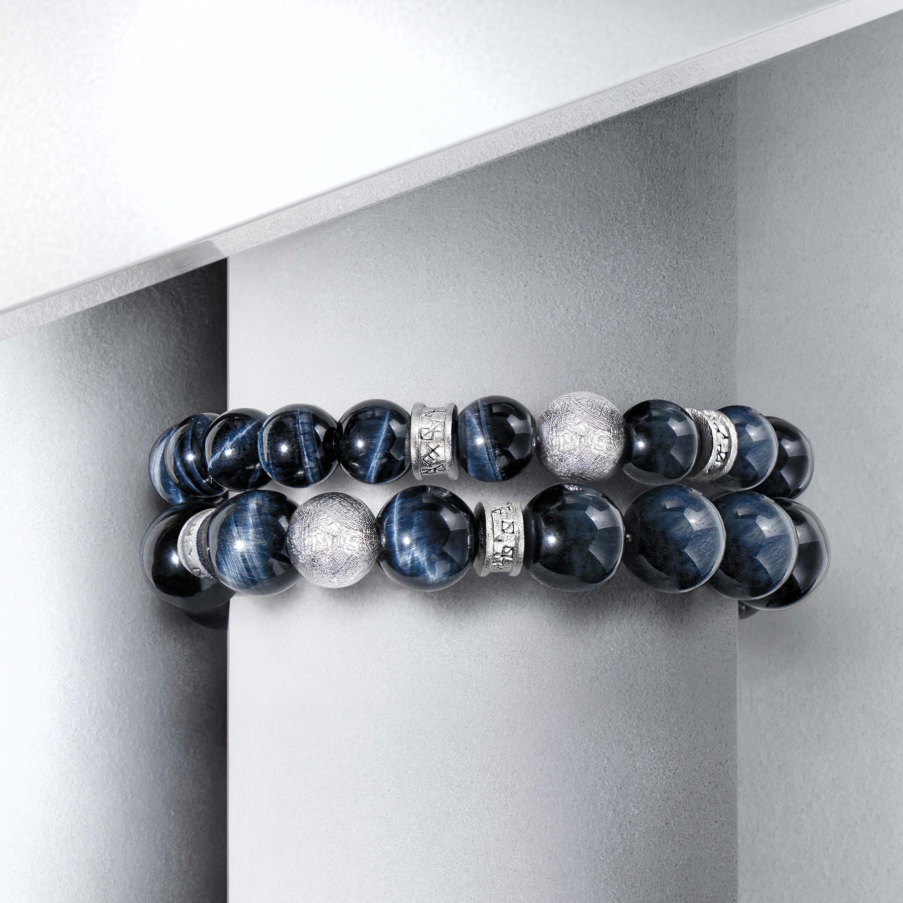 Golden Obsidian & Swedish Meteorite Bracelet with Saturn Ring for Men ...