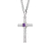 Amethyst Cross Rune-Engraved Pendant Necklace for Men | AWNL Stockholm