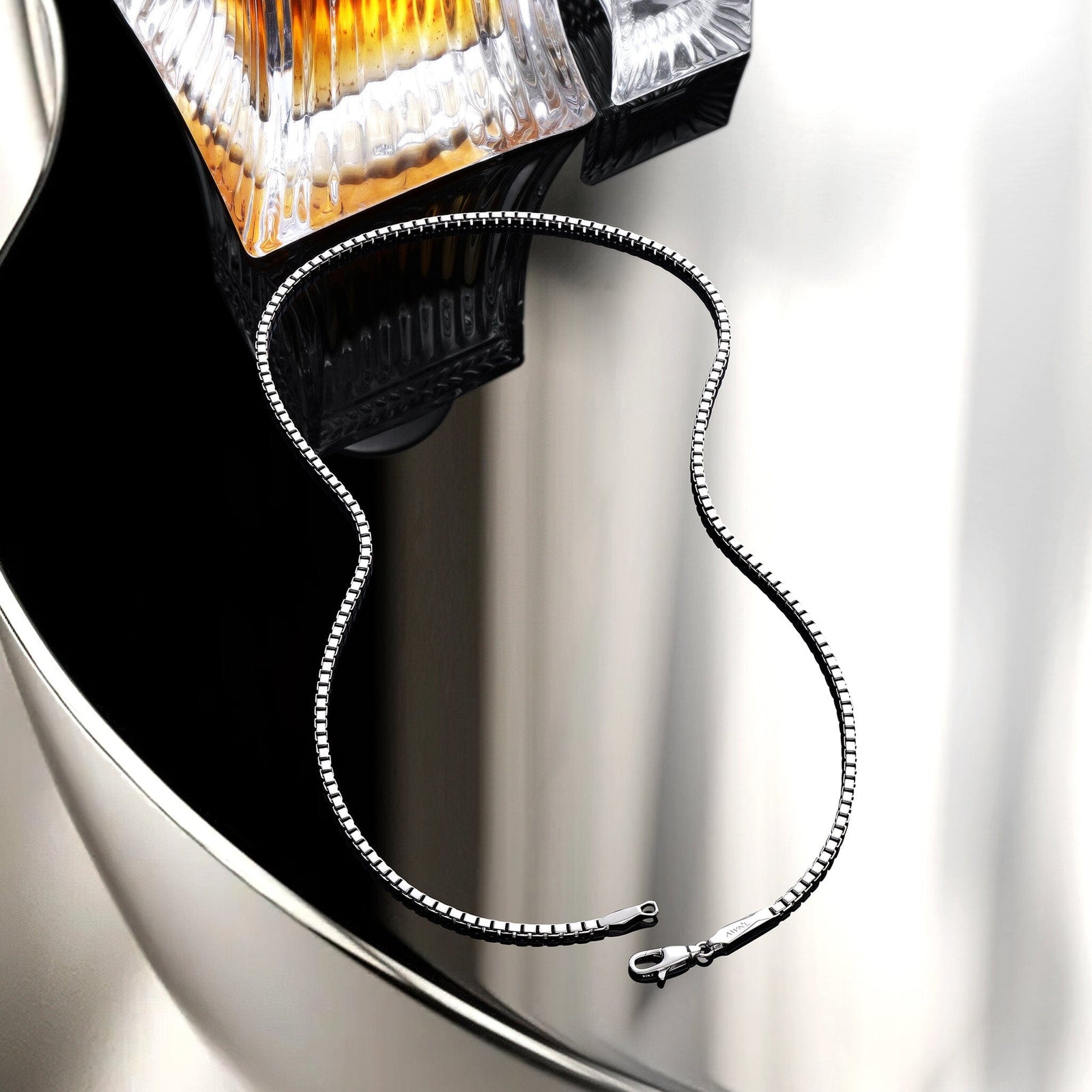 Men's White Gold & Silver Chains - Free International Shipping | AWNL