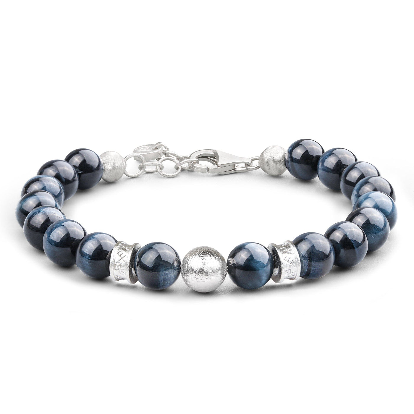 Golden Obsidian & Swedish Meteorite Bracelet with Saturn Ring for Men ...