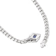 Sapphire Clasp Men's Ceylon Silver Chain Necklace | AWNL Stockholm