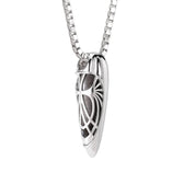 Obsidian Silver Time Capsule Pendant Necklace for Men | AWNL Stockholm